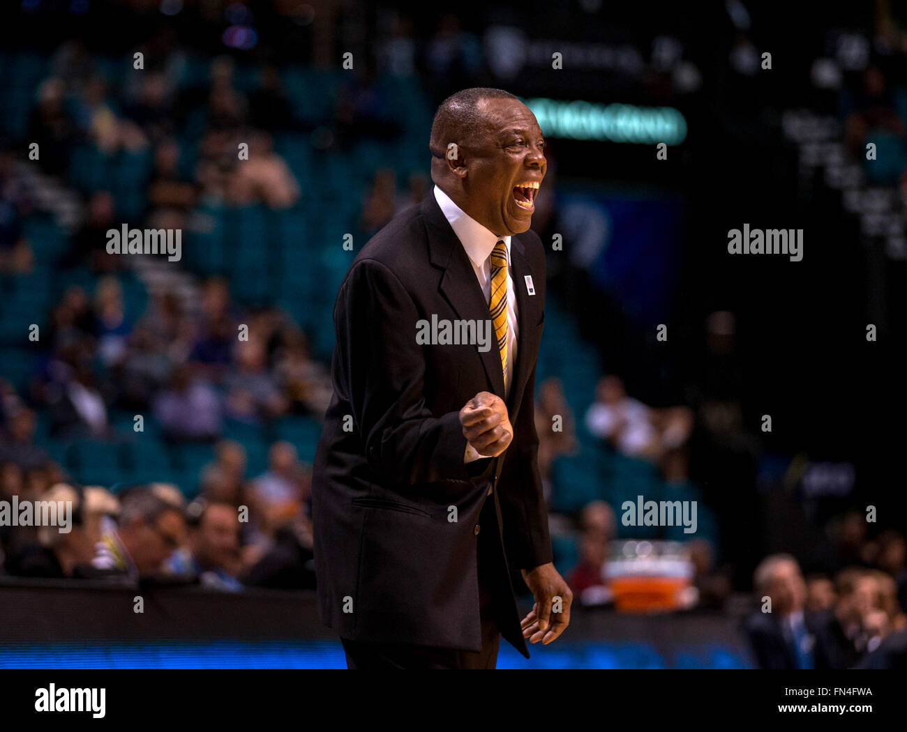 Las Vegas, NV, USA. 09th Mar, 2016. Washington State coach Ernie Kent ...