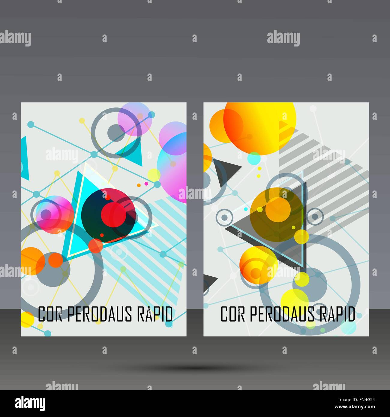 Abstract geometric image. Set in beautiful design pieces. A4 format ...
