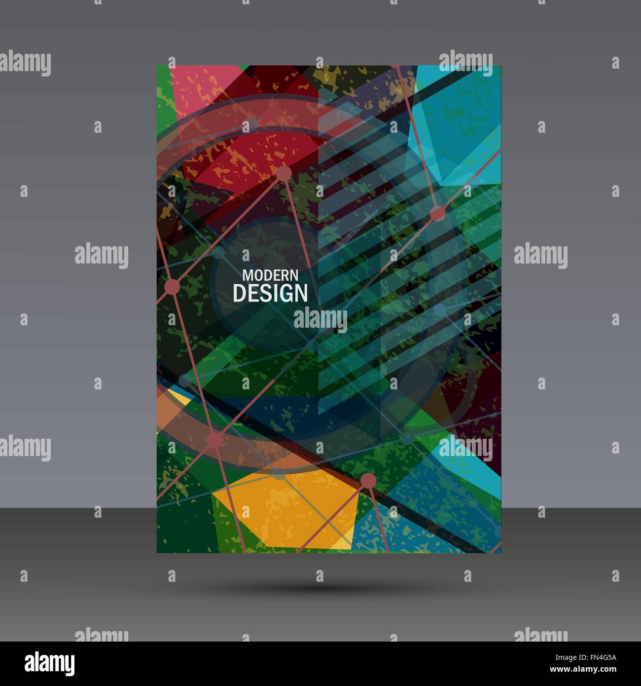 Abstract geometric image. Set in beautiful design pieces. A4 format ...