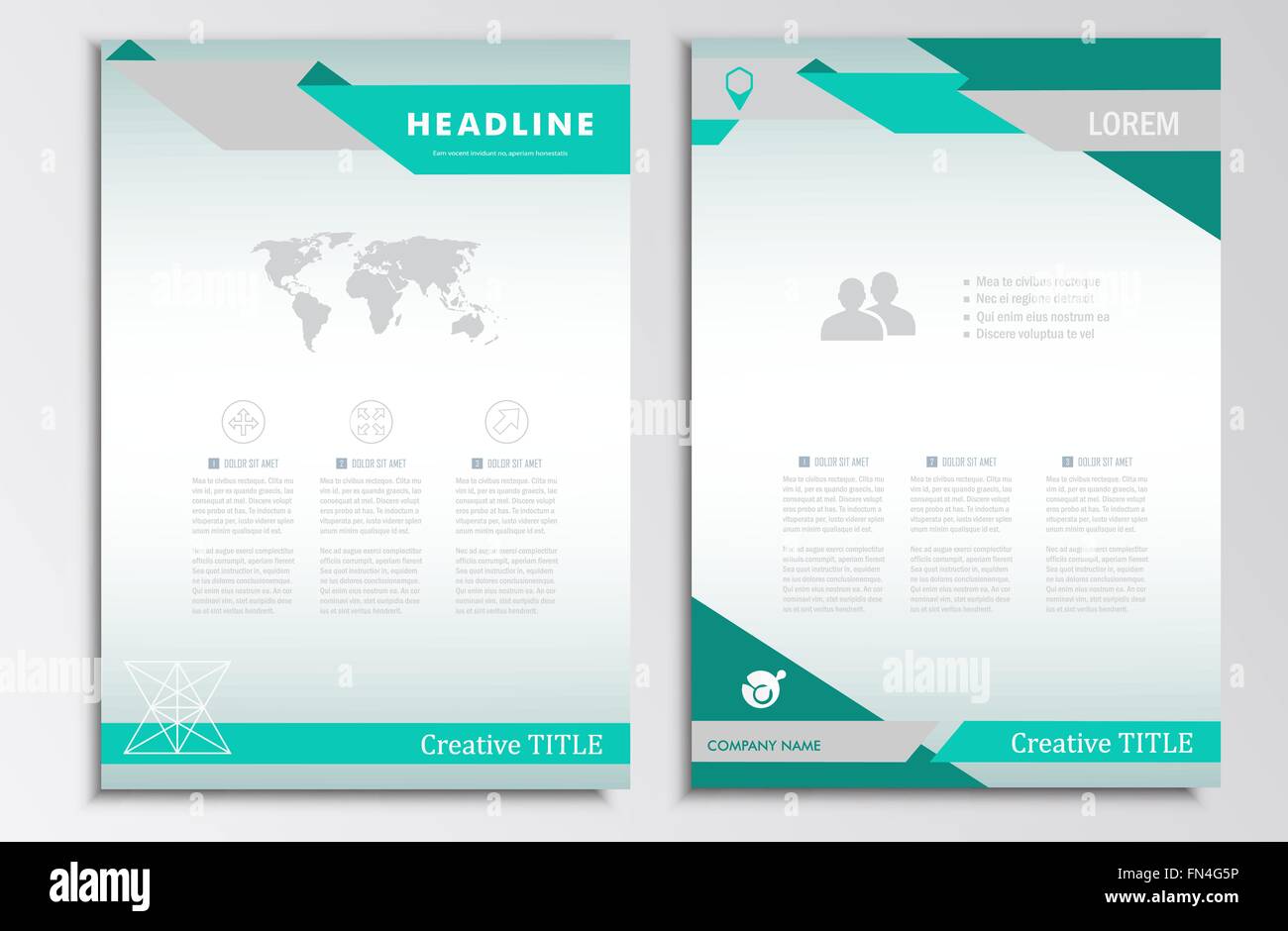 Vector brochure template. A4 format layout. Home page and more ...