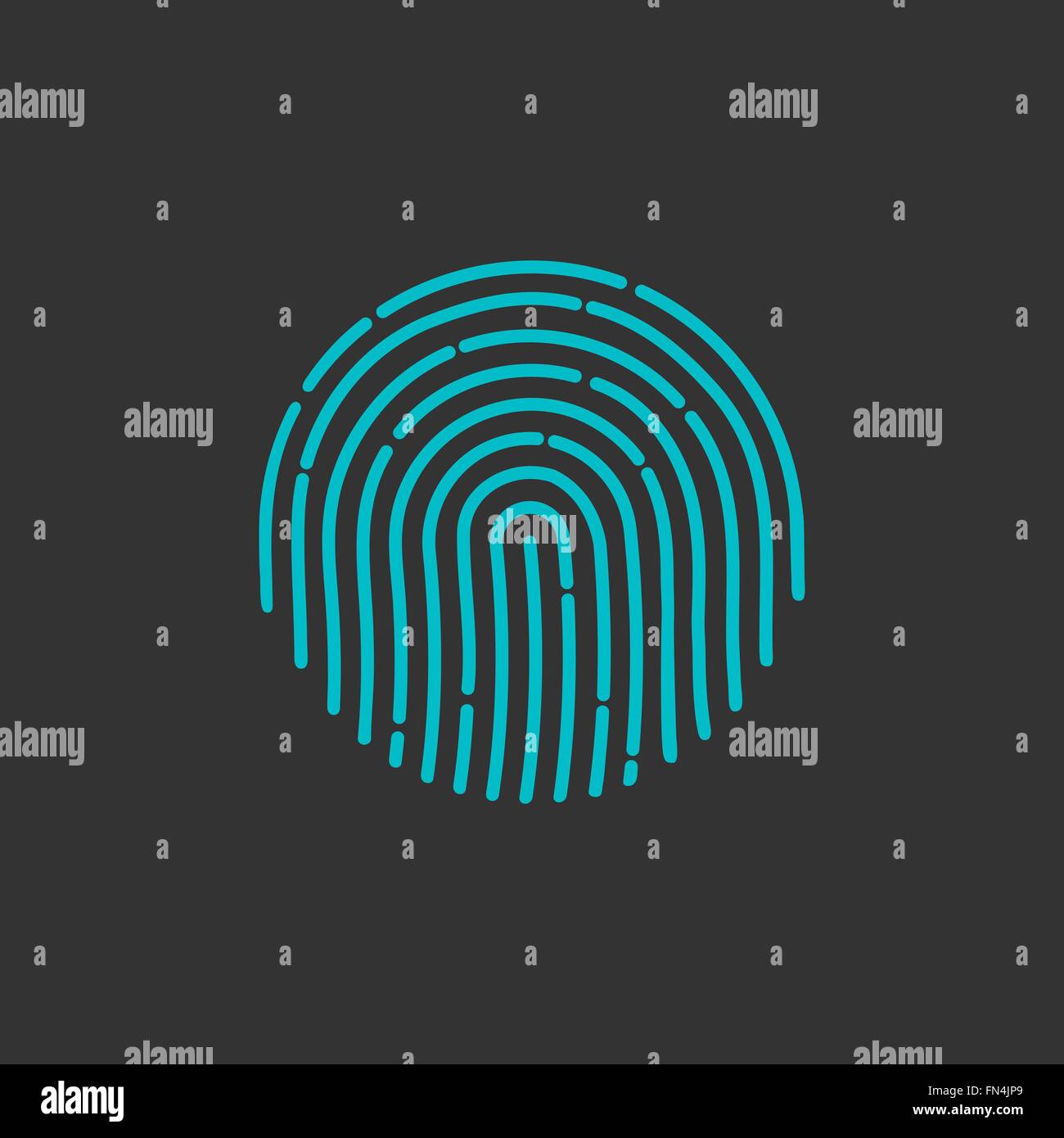 fingerprint Icon Image. Flat. fingerprint icon app Stock Vector Image ...