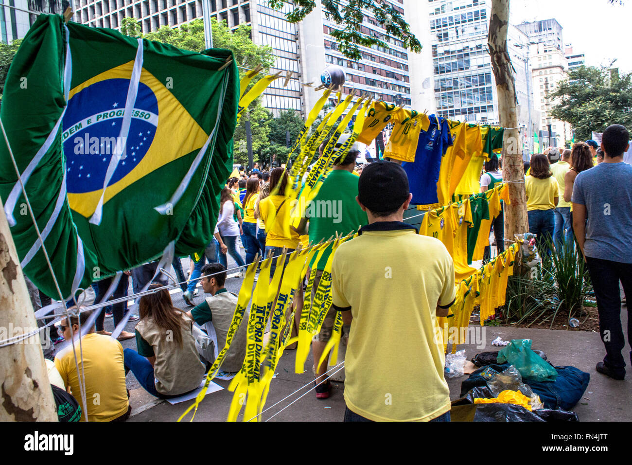 Sao Paulo, Brazil, 13 March 2016: Millions of Brazilians took to the ...
