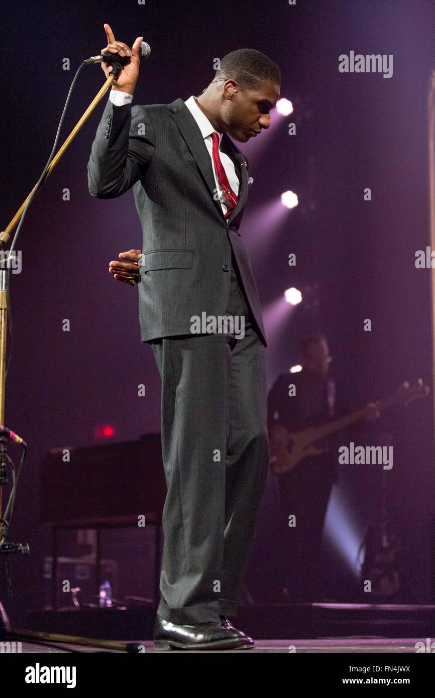 Milwaukee, Wisconsin, USA. 12th Mar, 2016. Singer LEON BRIDGES performs ...