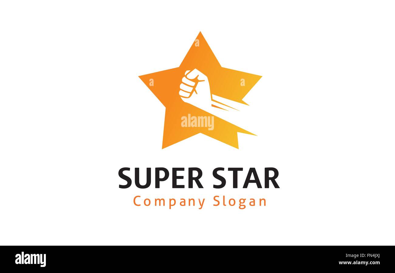 Creative Super Star Hand Vector Logo Symbol Design Illustration Stock ...
