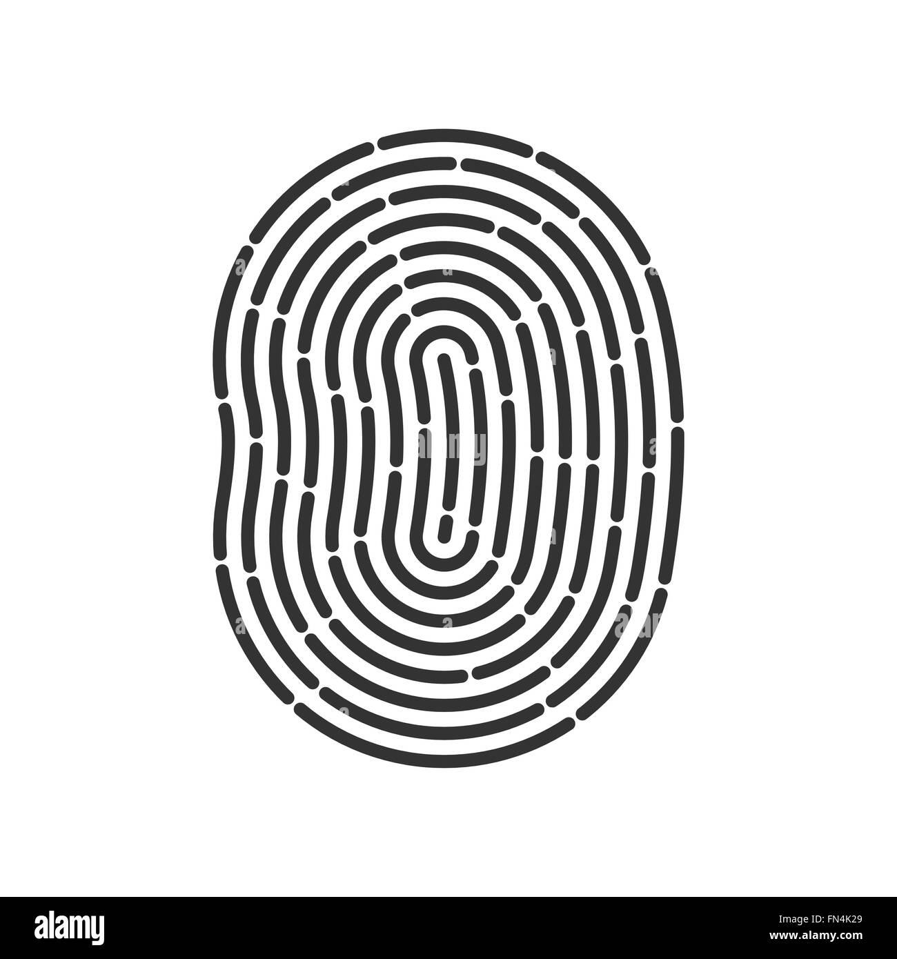 fingerprint Icon Image. Flat. fingerprint icon app Stock Vector Image ...