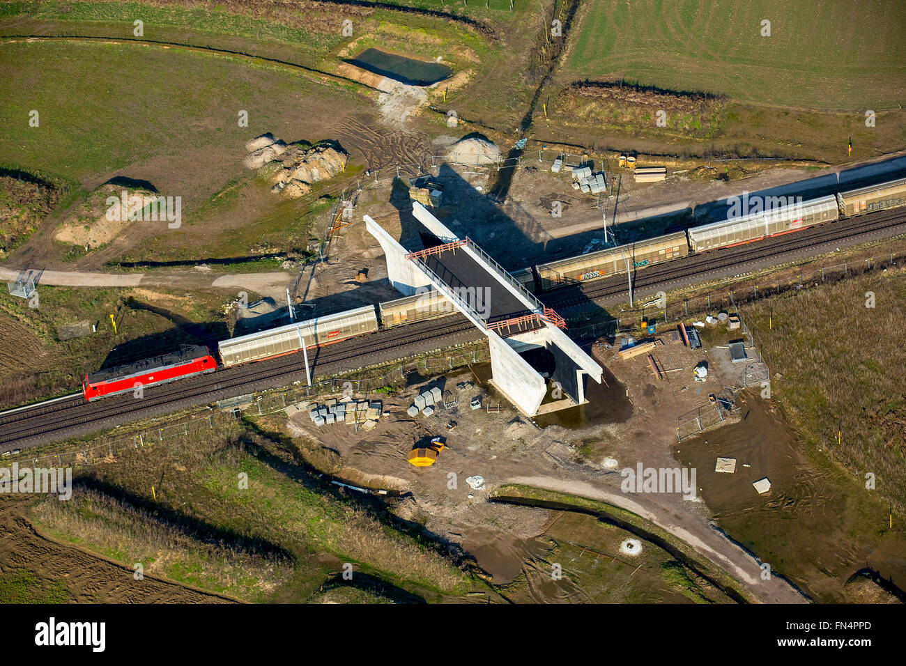Betuwe Line, Güterfen routes, aerial view, railways history Betuwe Line ...