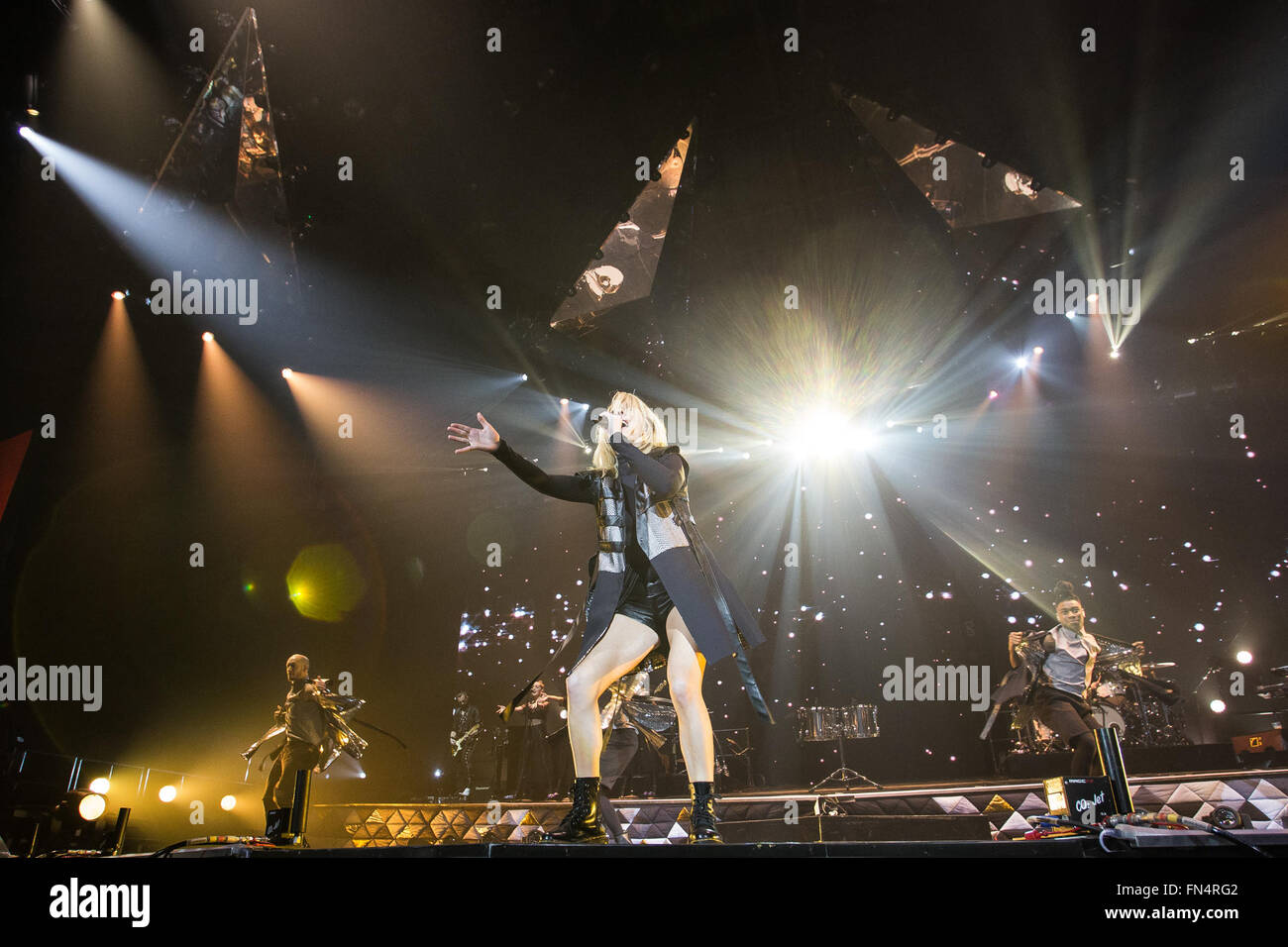 Notthingham, UK. 13th March, 2016. Ellie Goulding performs at the ...