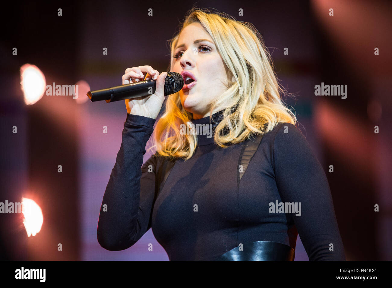 Notthingham, UK. 13th March, 2016. Ellie Goulding performs at the ...