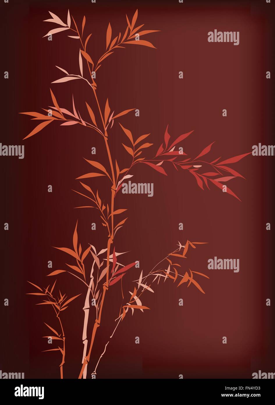 Red Chinese bamboo hand drawing Stock Vector Image & Art - Alamy