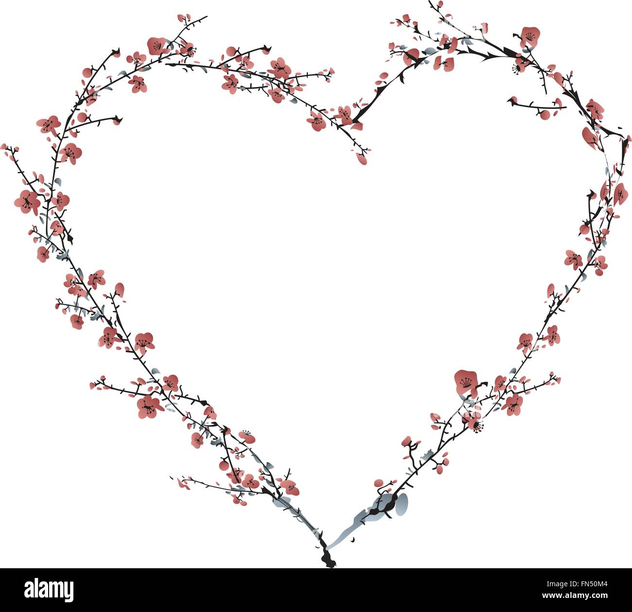 Spring flower frame ink Stock Vector Images - Alamy