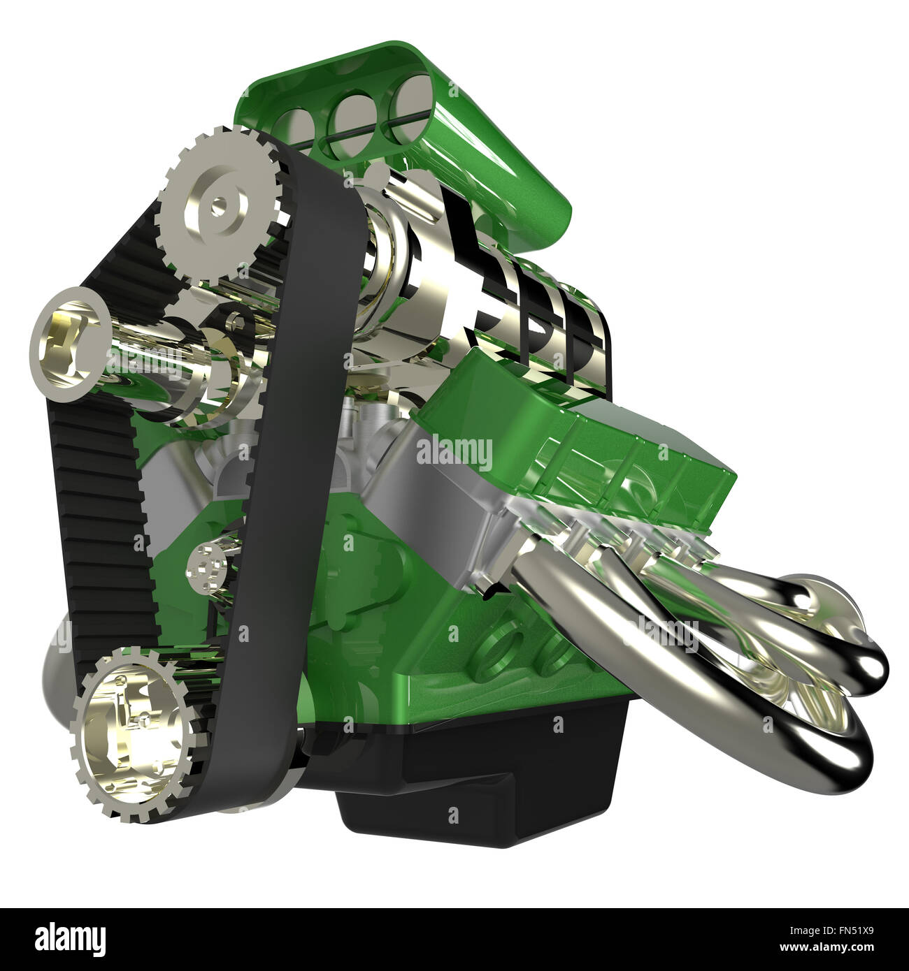 Hot rod V8 Engine Stock Photo - Alamy