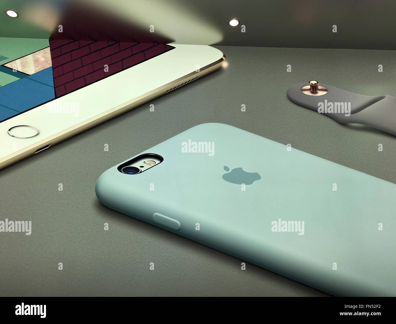 Inside Apple Store, Shopping in New York, USA, taken February 23rd 2016 ...