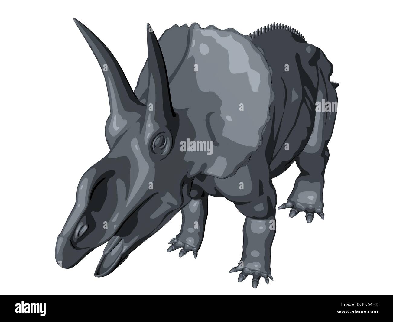 3d sketch render of a dinosaur, which lived during the Cretaceous ...