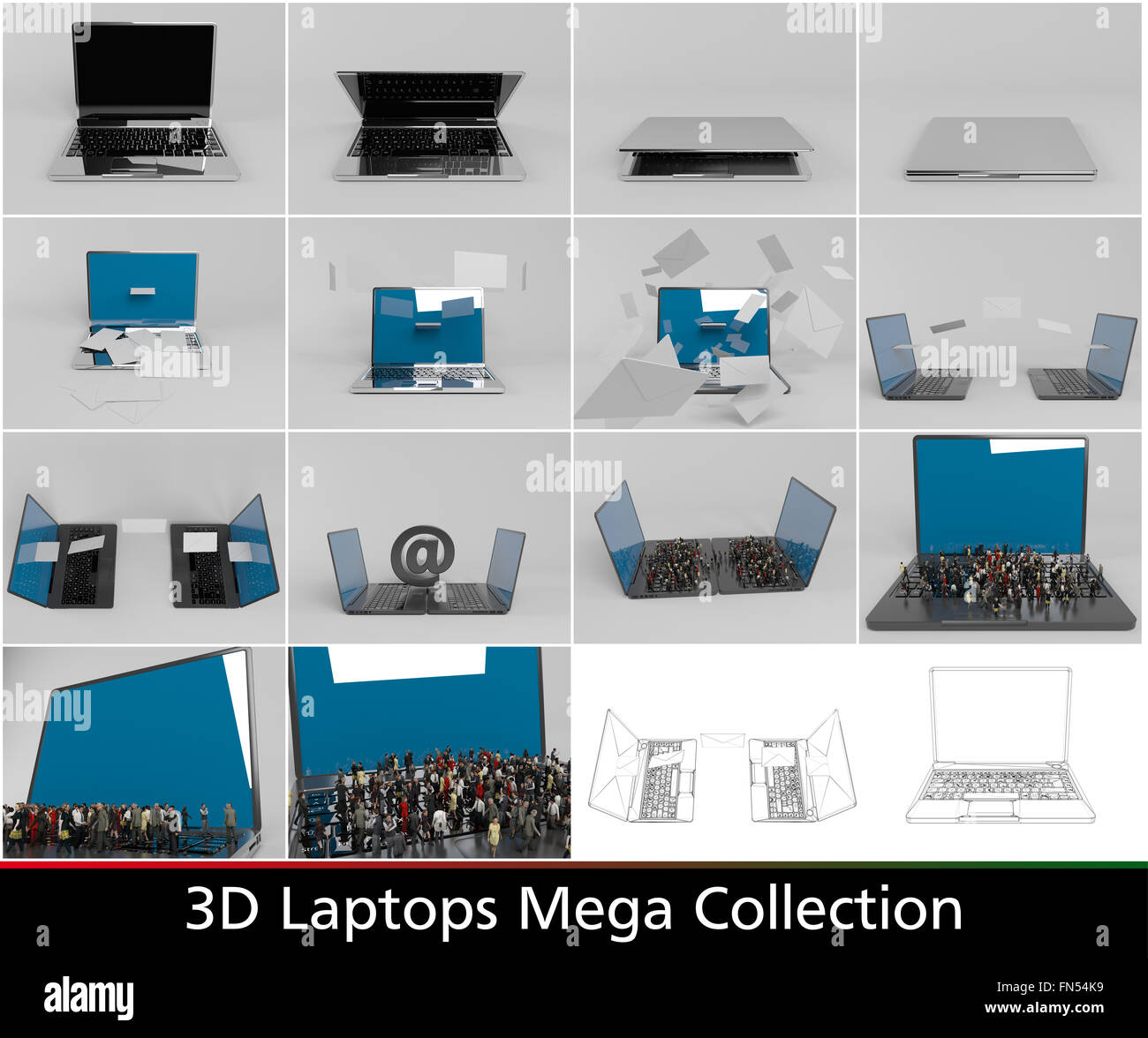 3d characters on laptop hi-res stock photography and images - Alamy