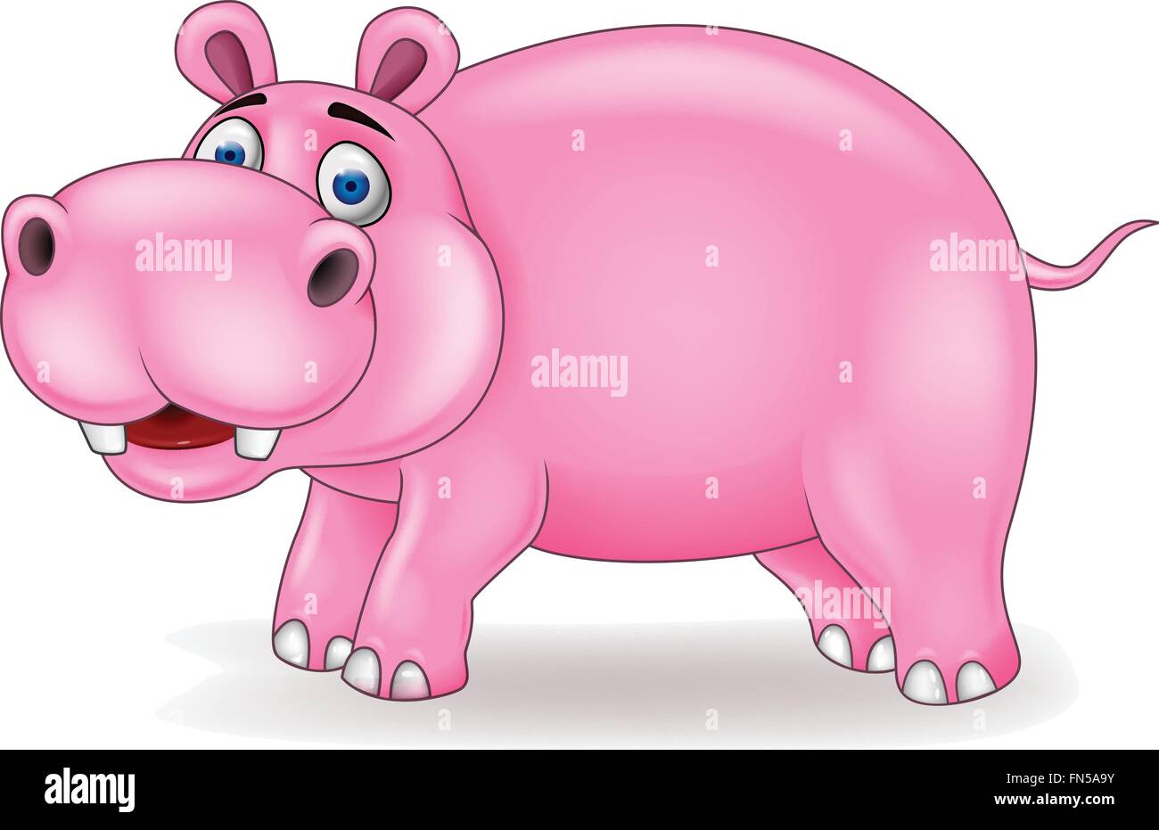 Funny pink hippo Stock Vector Image & Art - Alamy