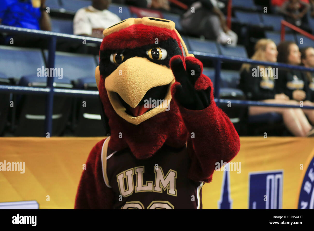 New Orleans, Louisiana, USA. 13th Mar, 2016. The ULM Warhawk mascot ...