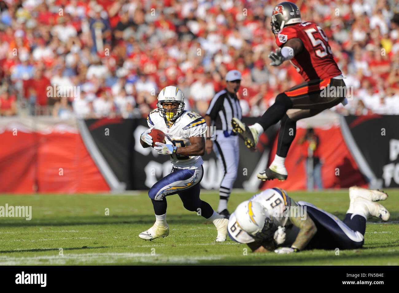 Tampa, Fla, USA. 21st Dec, 2008. San Diego Chargers running back Darren ...