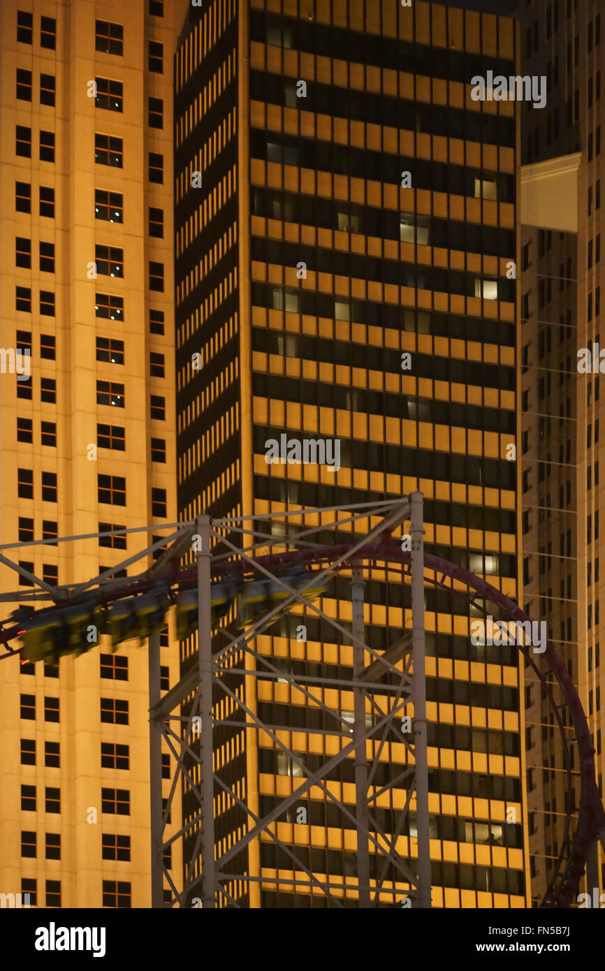 Roller coaster Hotel New York New York Stock Photo - Alamy
