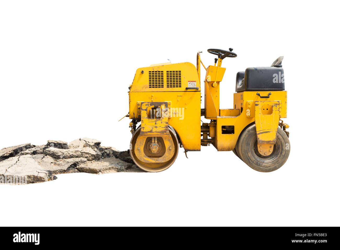 Mini Steamroller isolated on white background Stock Photo - Alamy