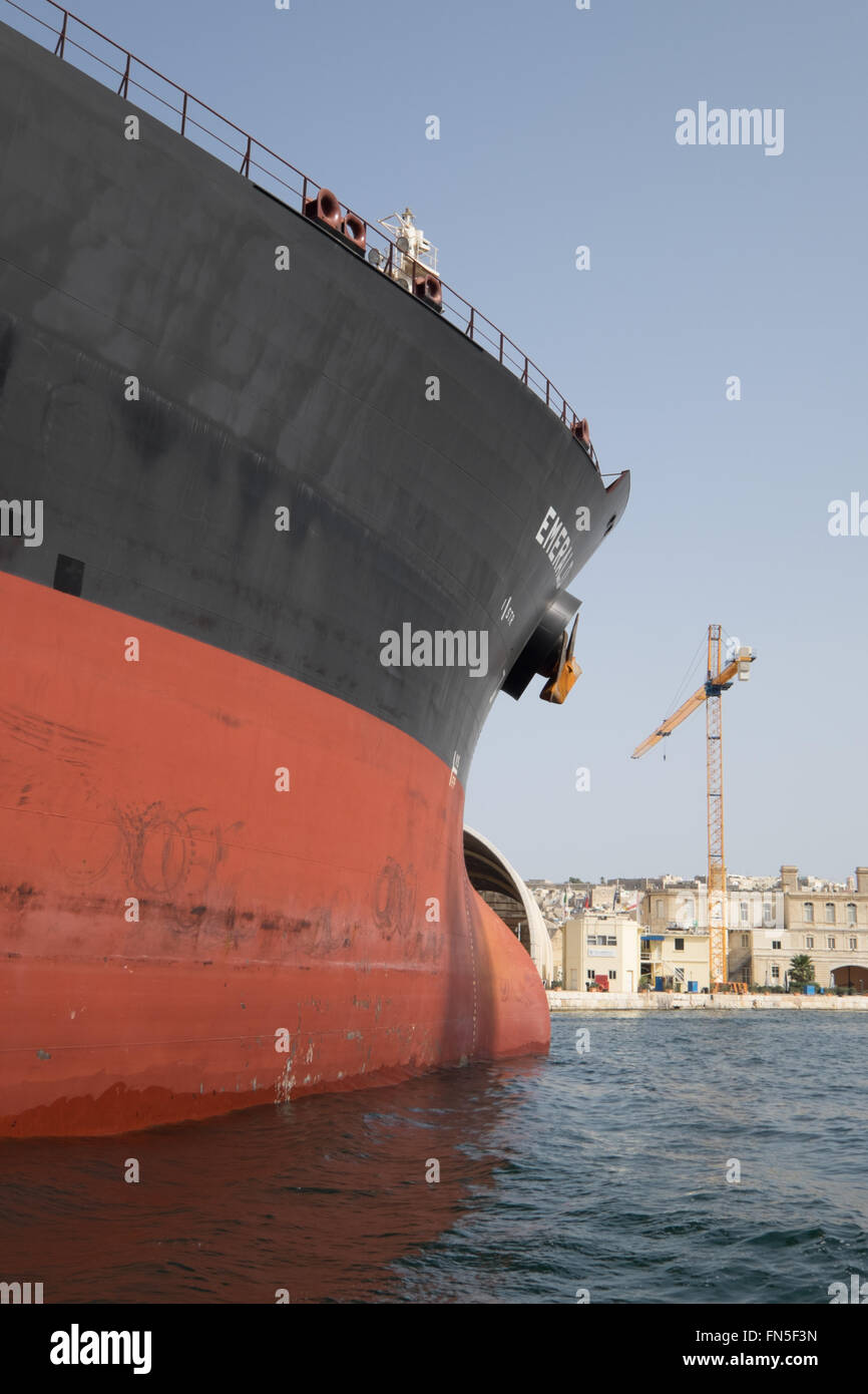 Tanker "Emerald" in Malta's Grand Harbour Stock Photo - Alamy