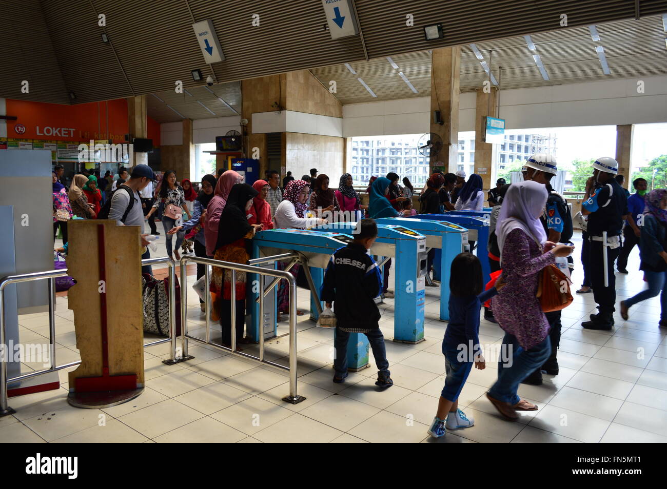 Passenger on commuter line jakarta in Jakarta Indonesia Stock Photo - Alamy