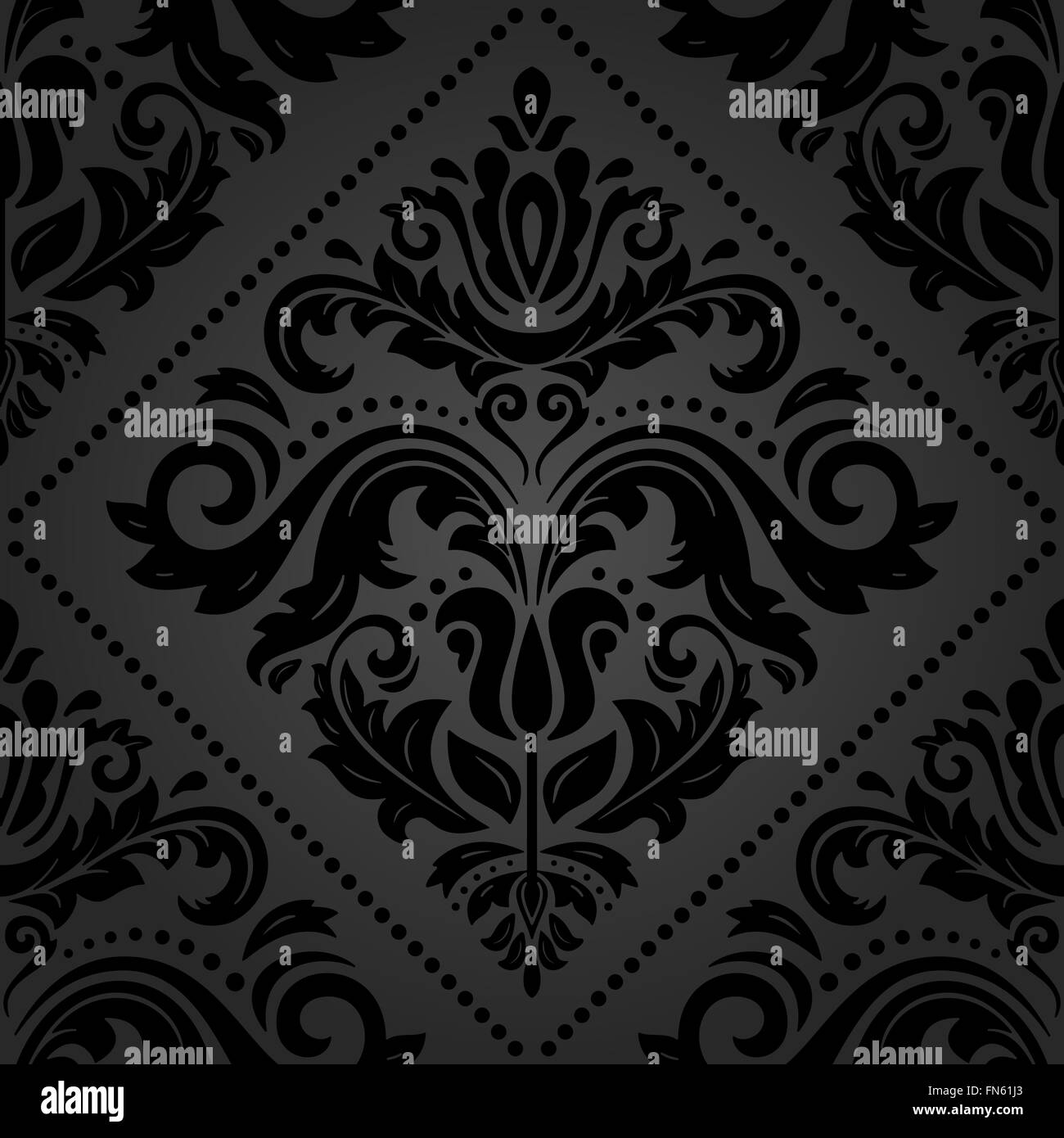 Antique oriental seamless pattern Black and White Stock Photos & Images ...