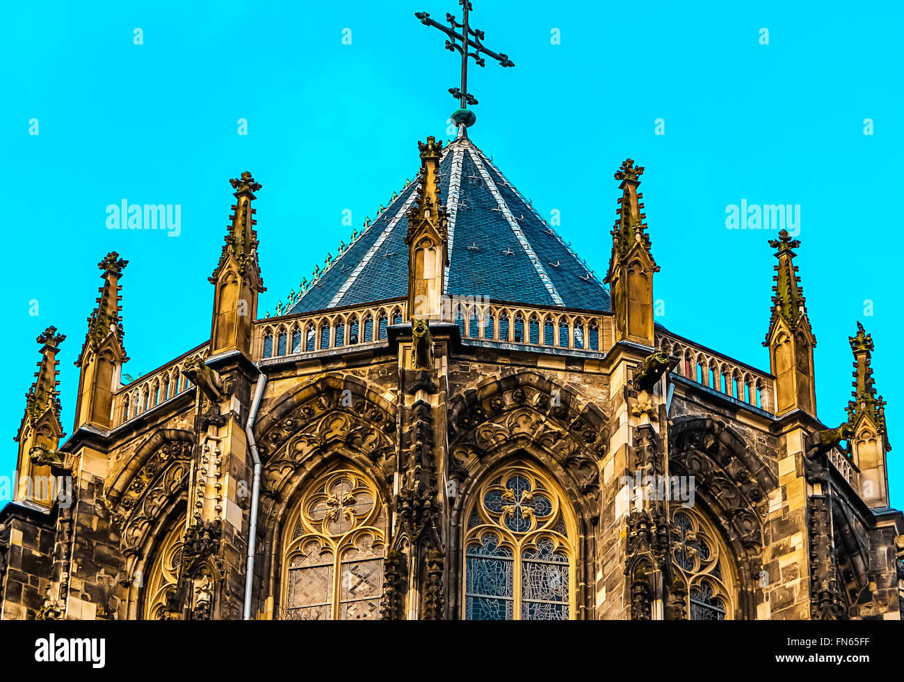 The Aachen Cathedral, also High Aachen Cathedral, Germany Stock Photo ...