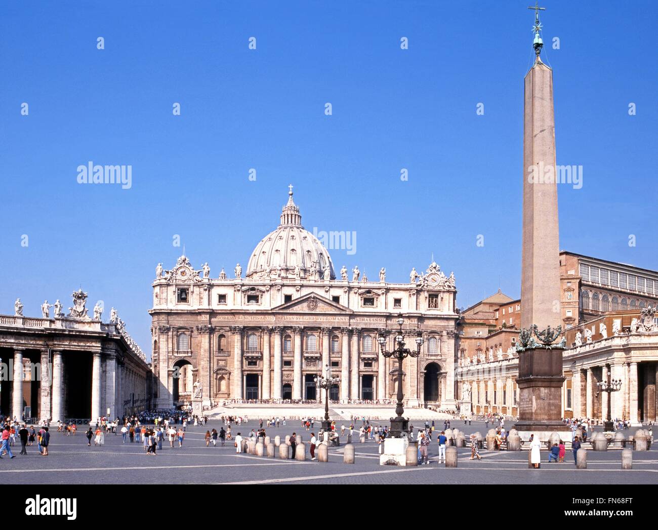 View of St Peters Basilica in St Peters Square, Rome, Italy, Europe ...