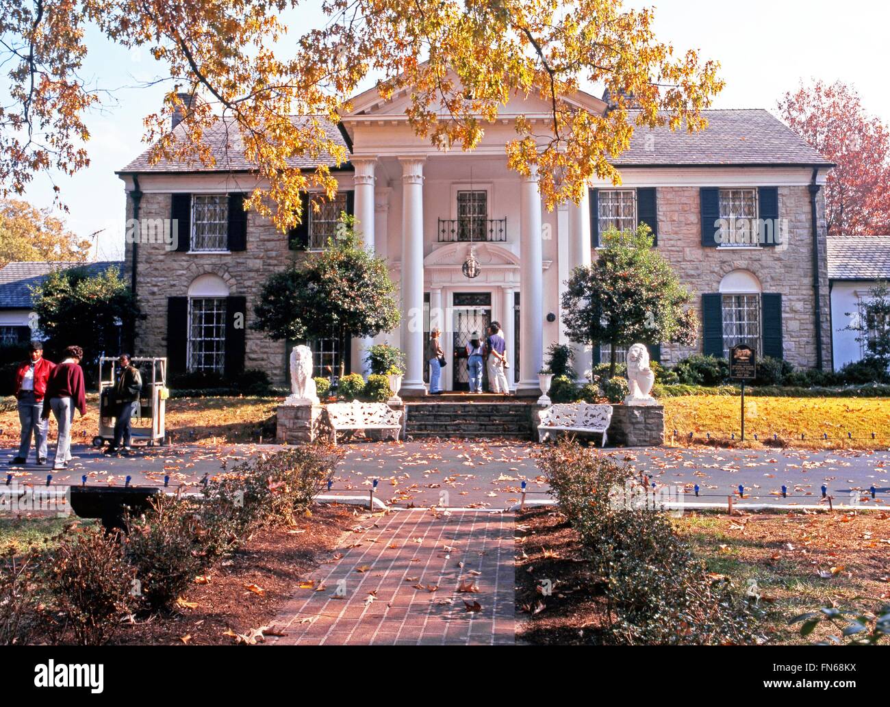 Front view of Graceland, the home of Elvis Presley, during the Autumn ...