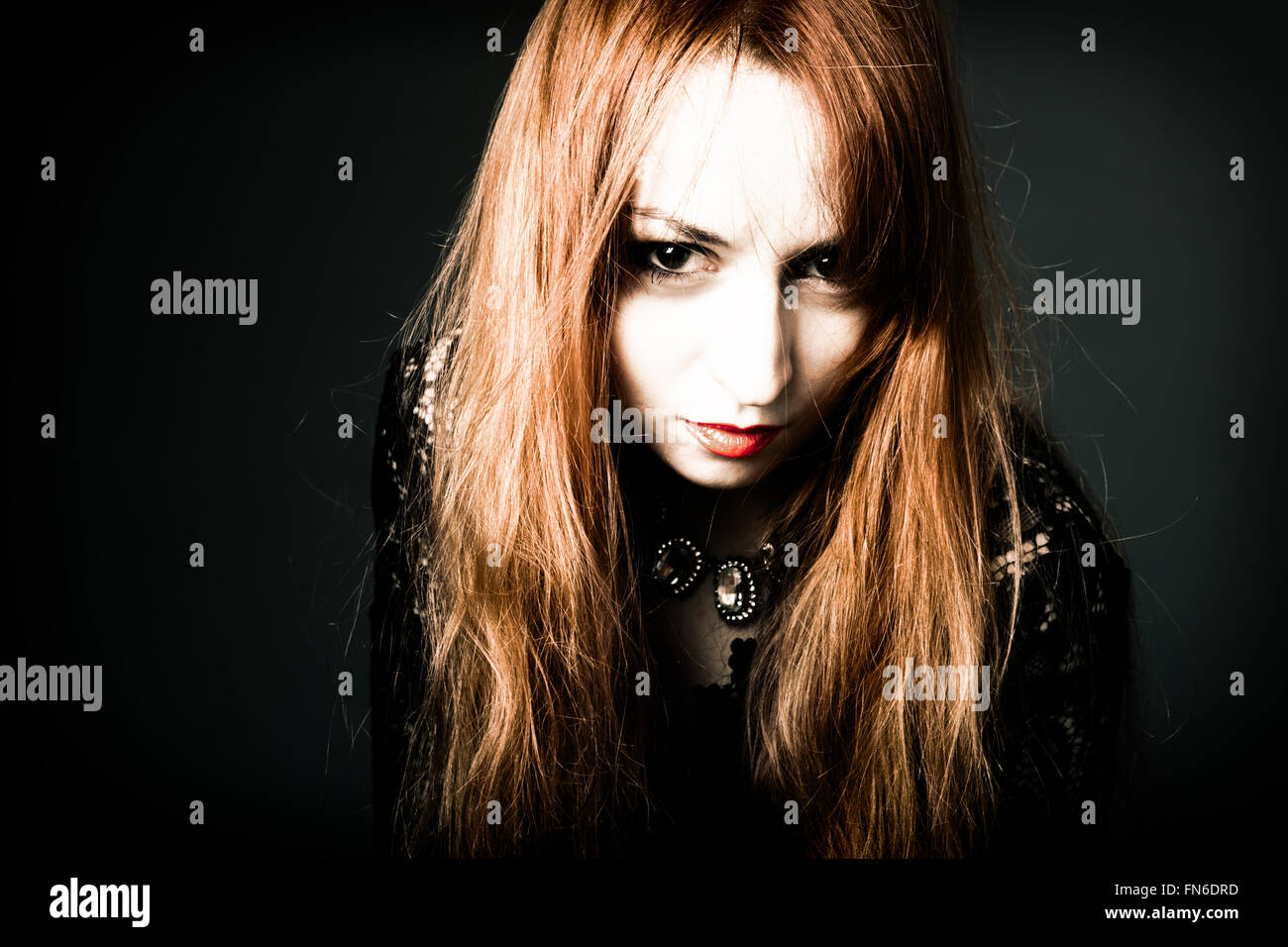 In desperate need. Close up of poor sad depressed young woman begging ...