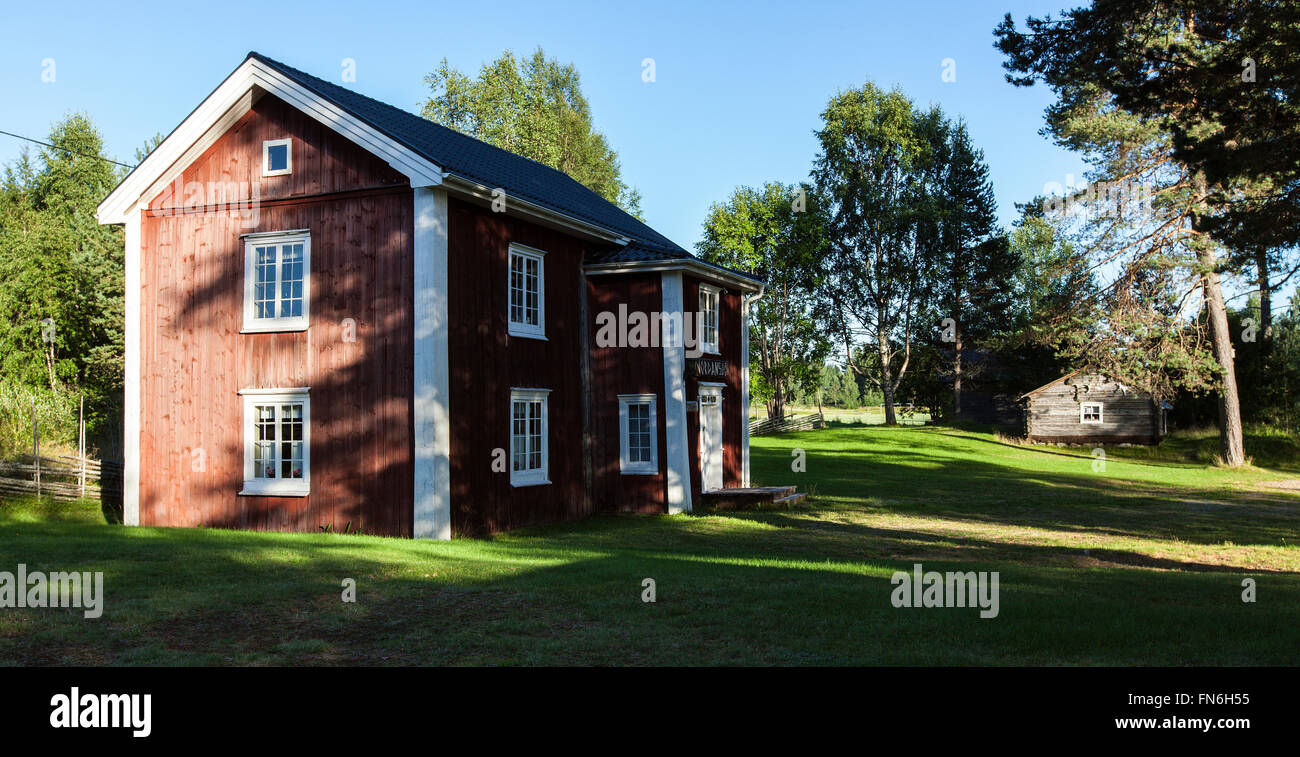 BACKE, SWEDEN ON AUGUST 15, 2013. View of the yard, homestead at the ...