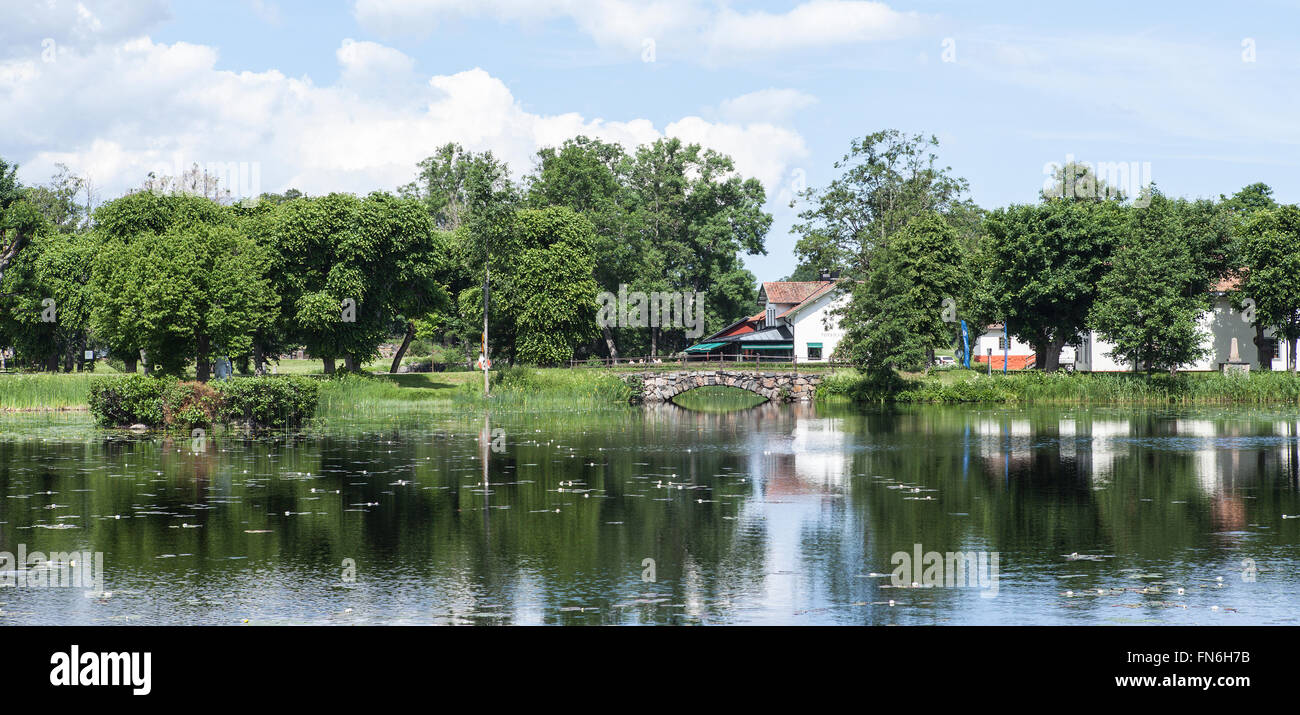 FORSMARK, SWEDEN ON JUNE 25, 2013. View of a typical industrial town ...