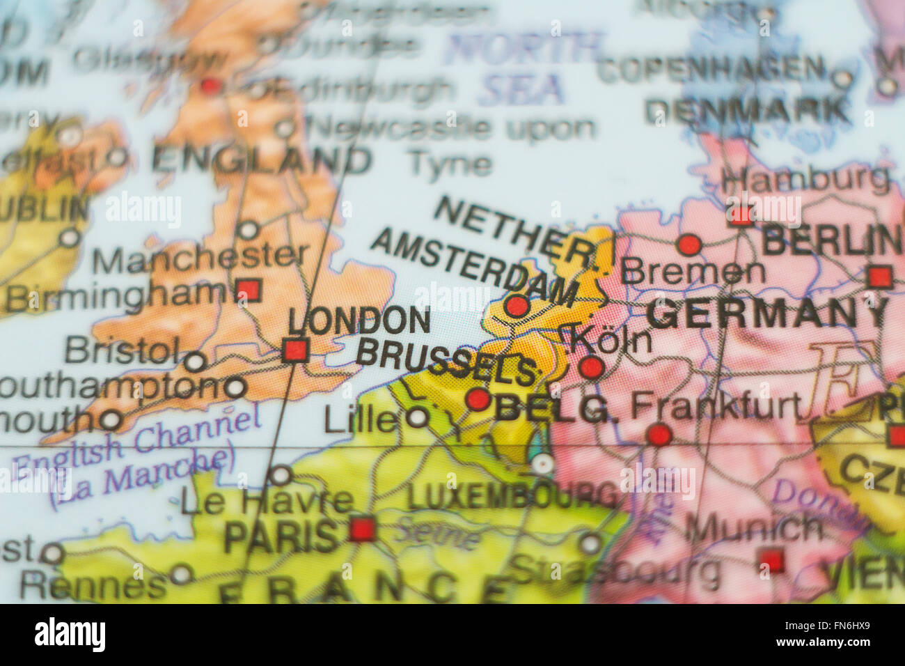 Beautiful photo of a map of Netherlands and the capital Amsterdam Stock ...