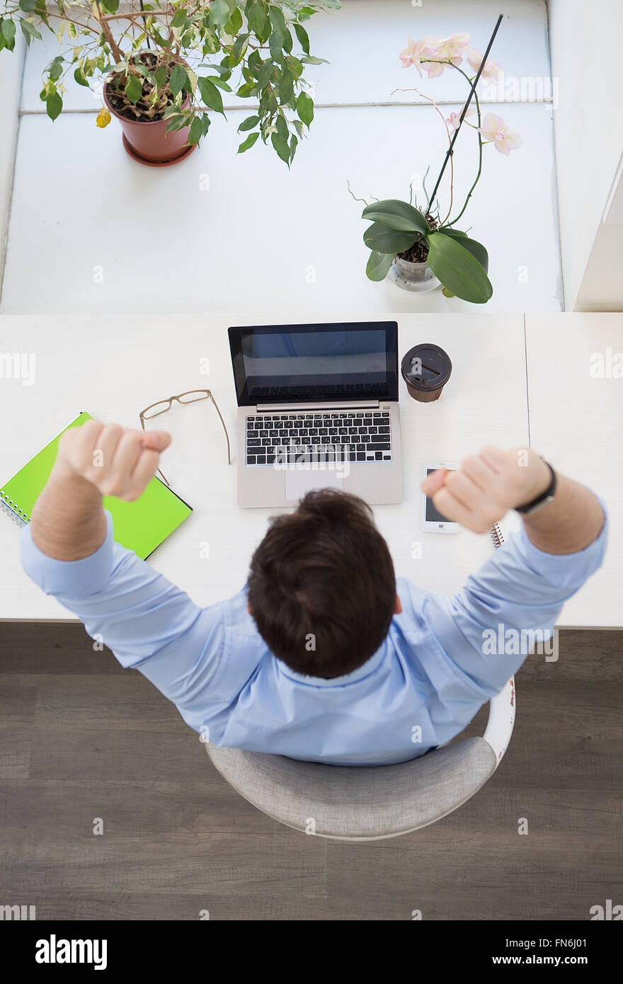 Freelancer working on Stock Photo - Alamy