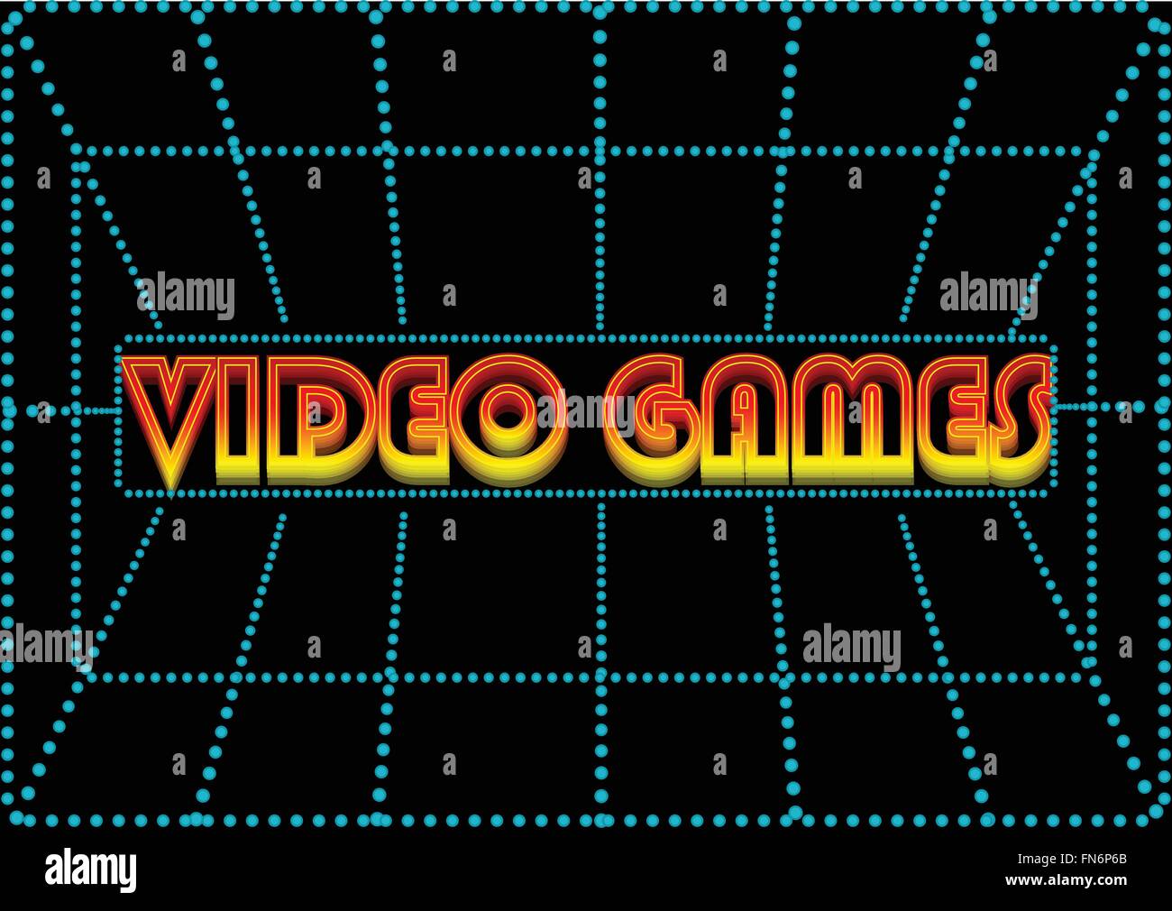 video game. glowing sign on the screen Stock Vector Image & Art - Alamy
