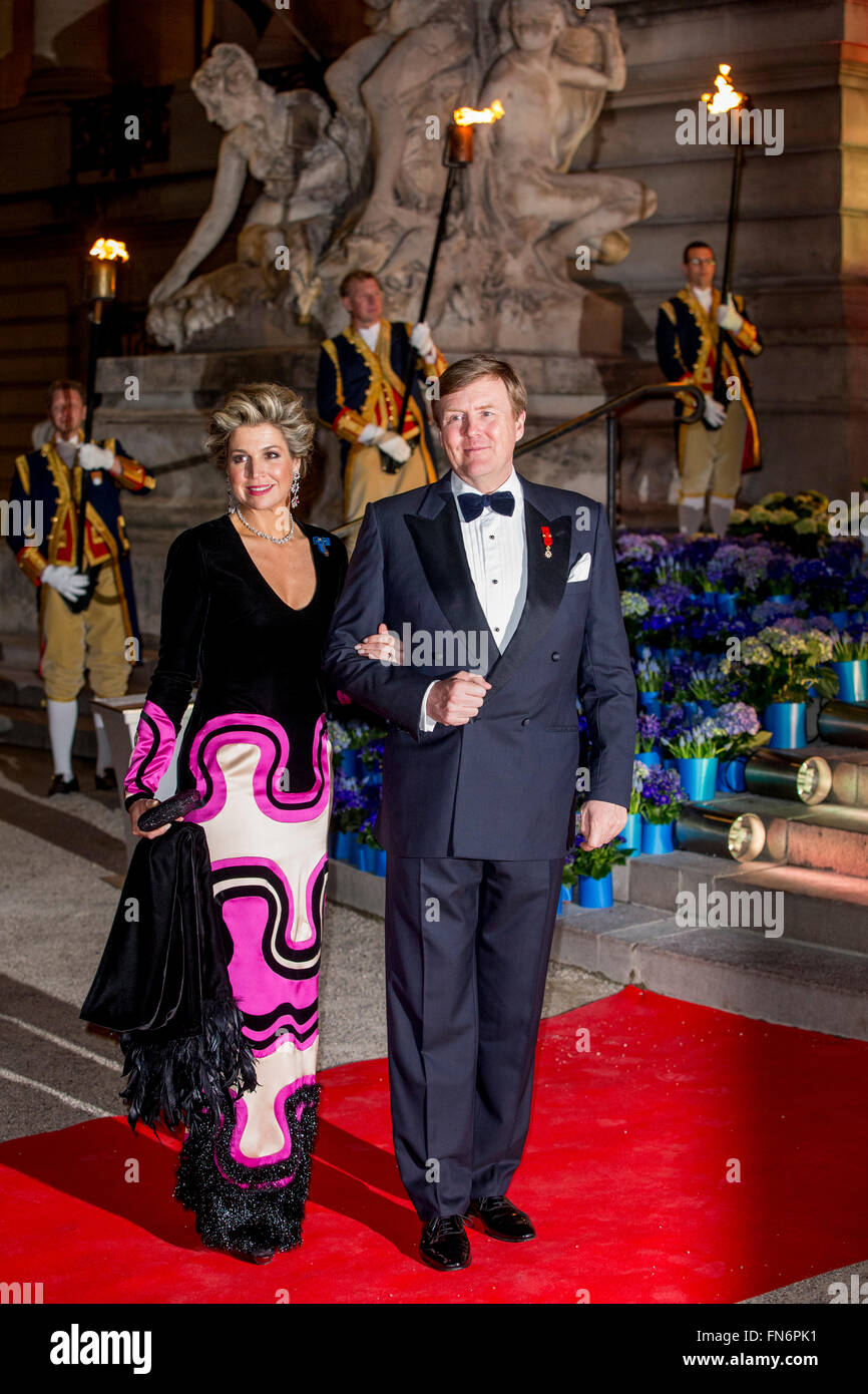 Paris, France. 11th Mar, 2016. King Willem-Alexander and Queen Maxima ...