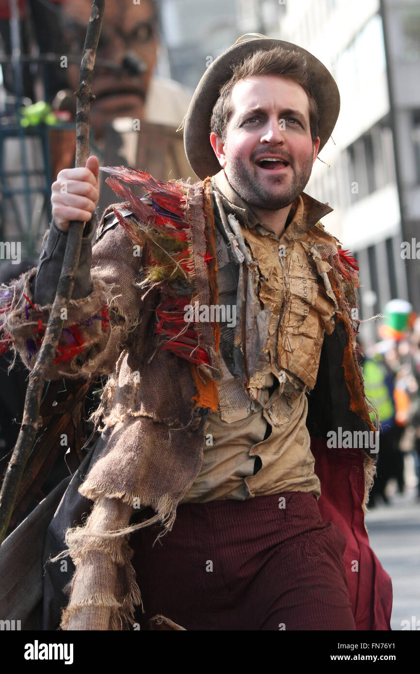 A man during St Patrick Day Parade in London Stock Photo - Alamy