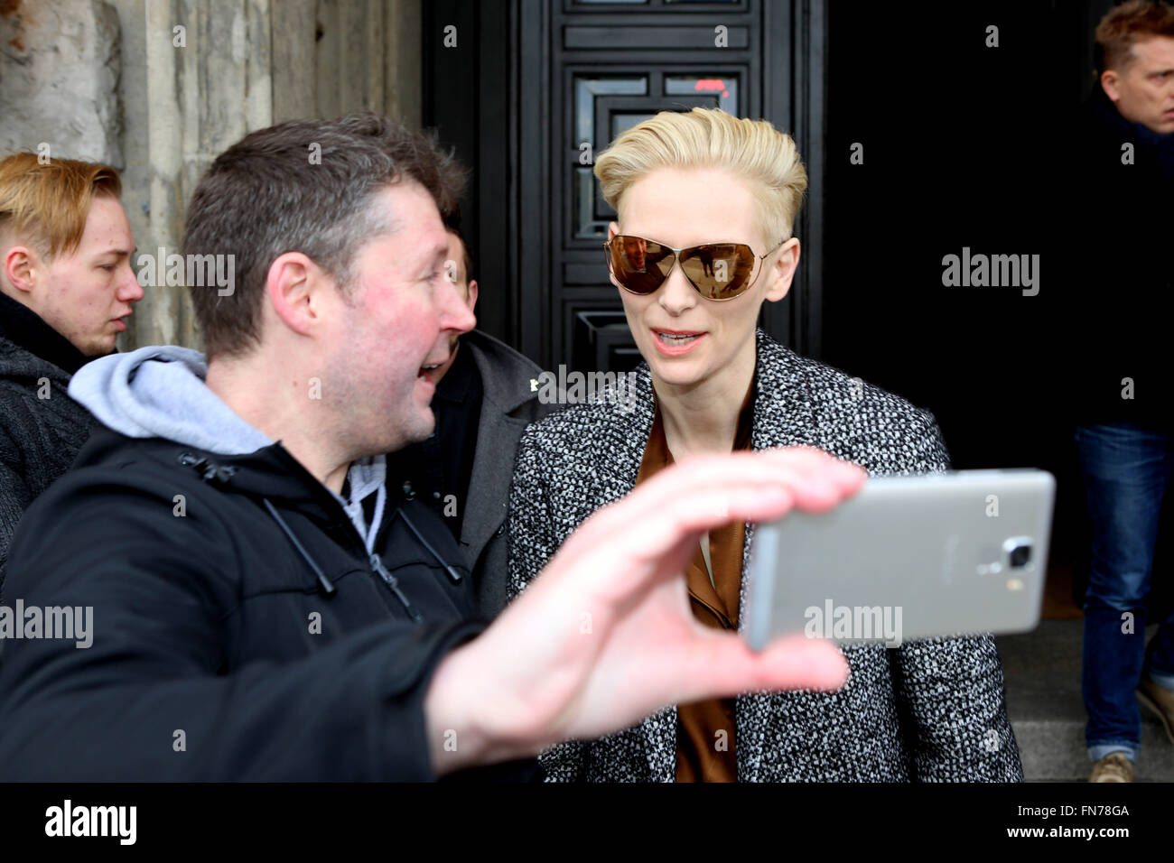 Tilda Swinton outside Hotel de Rome in Mitte Featuring: Tilda Swinton ...