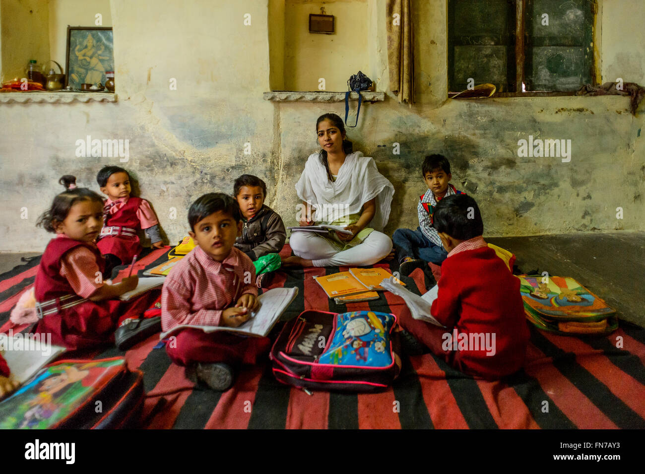 Indian rural children school students hi-res stock photography and ...