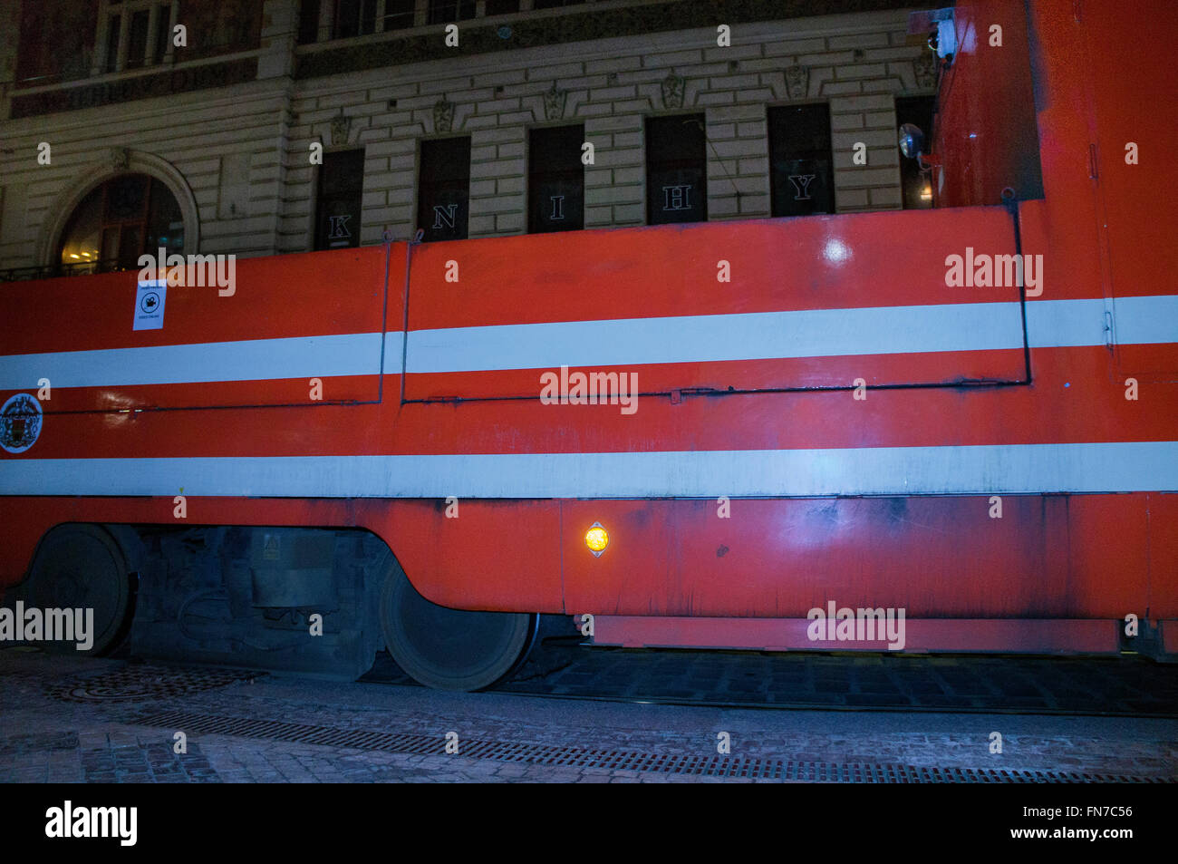 Grease Tram, red T3 tram Stock Photo - Alamy