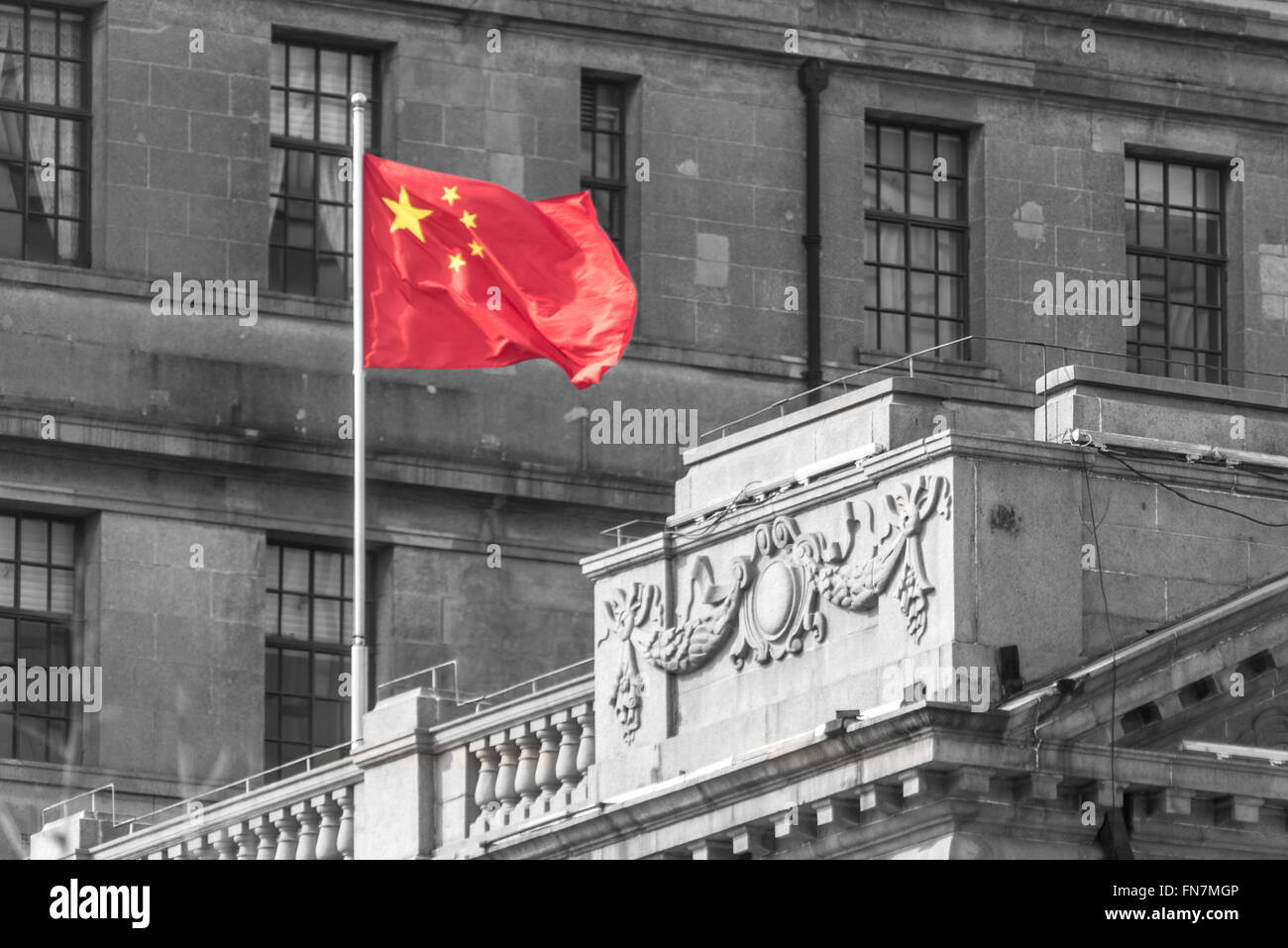 Flying chinese flag hi-res stock photography and images - Alamy