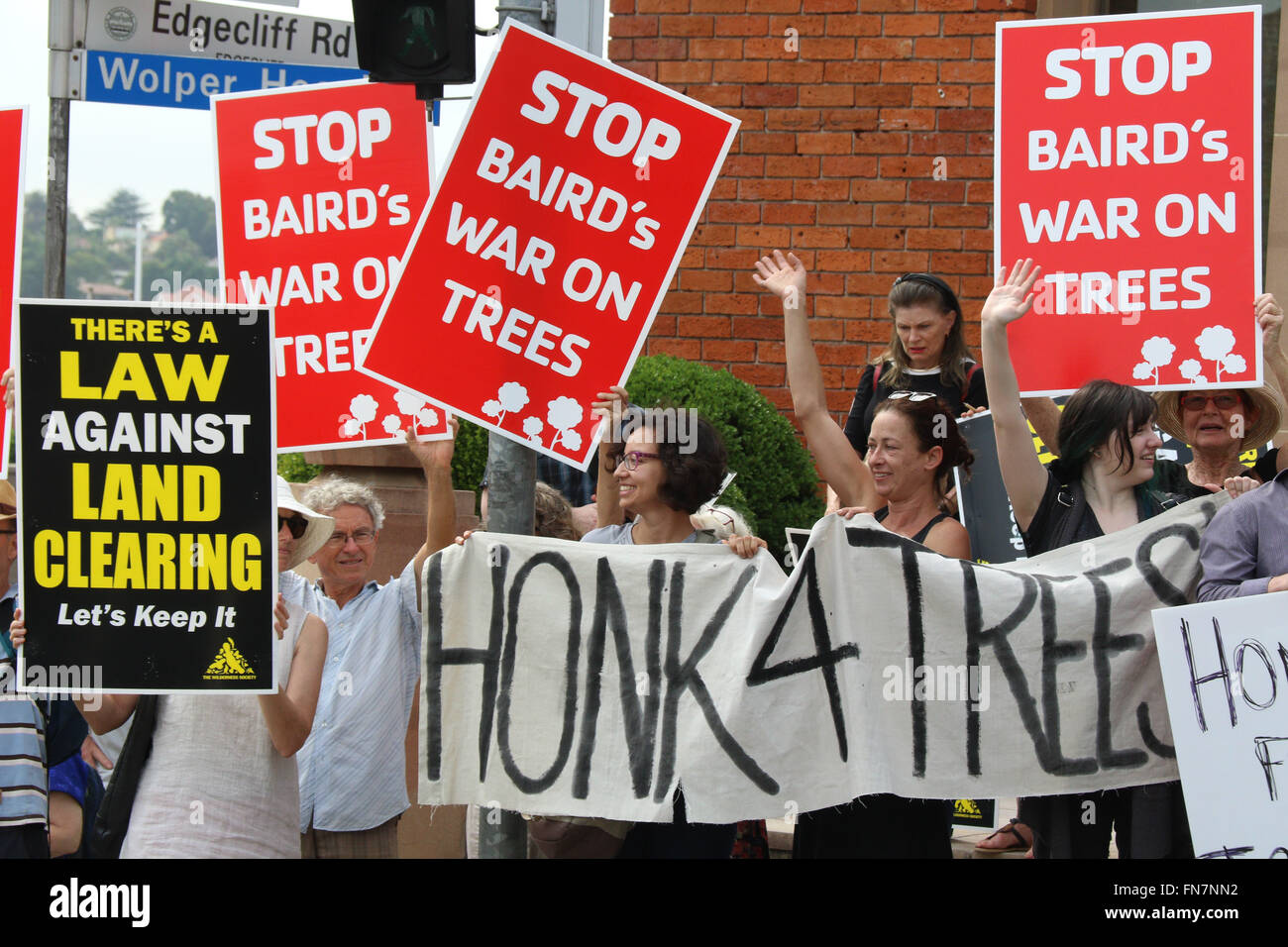 Protest outside the electorate office of Australian PM Malcolm Turnbull ...