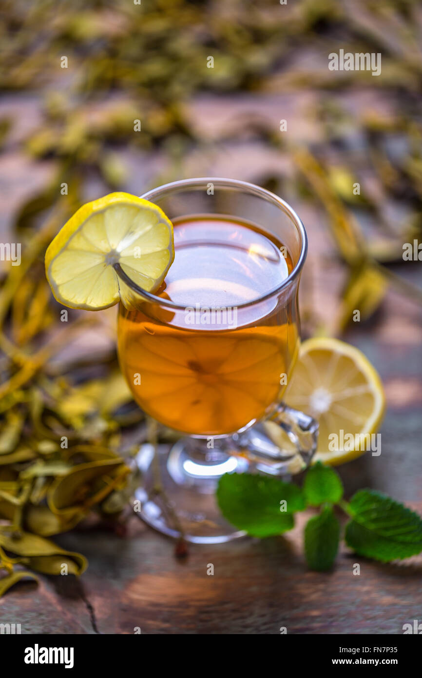 Tea with mint and lemon hi-res stock photography and images - Alamy