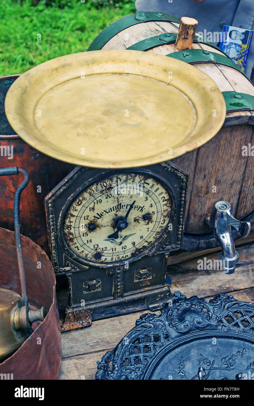 The market of ancient items and arts in a historic district of ...