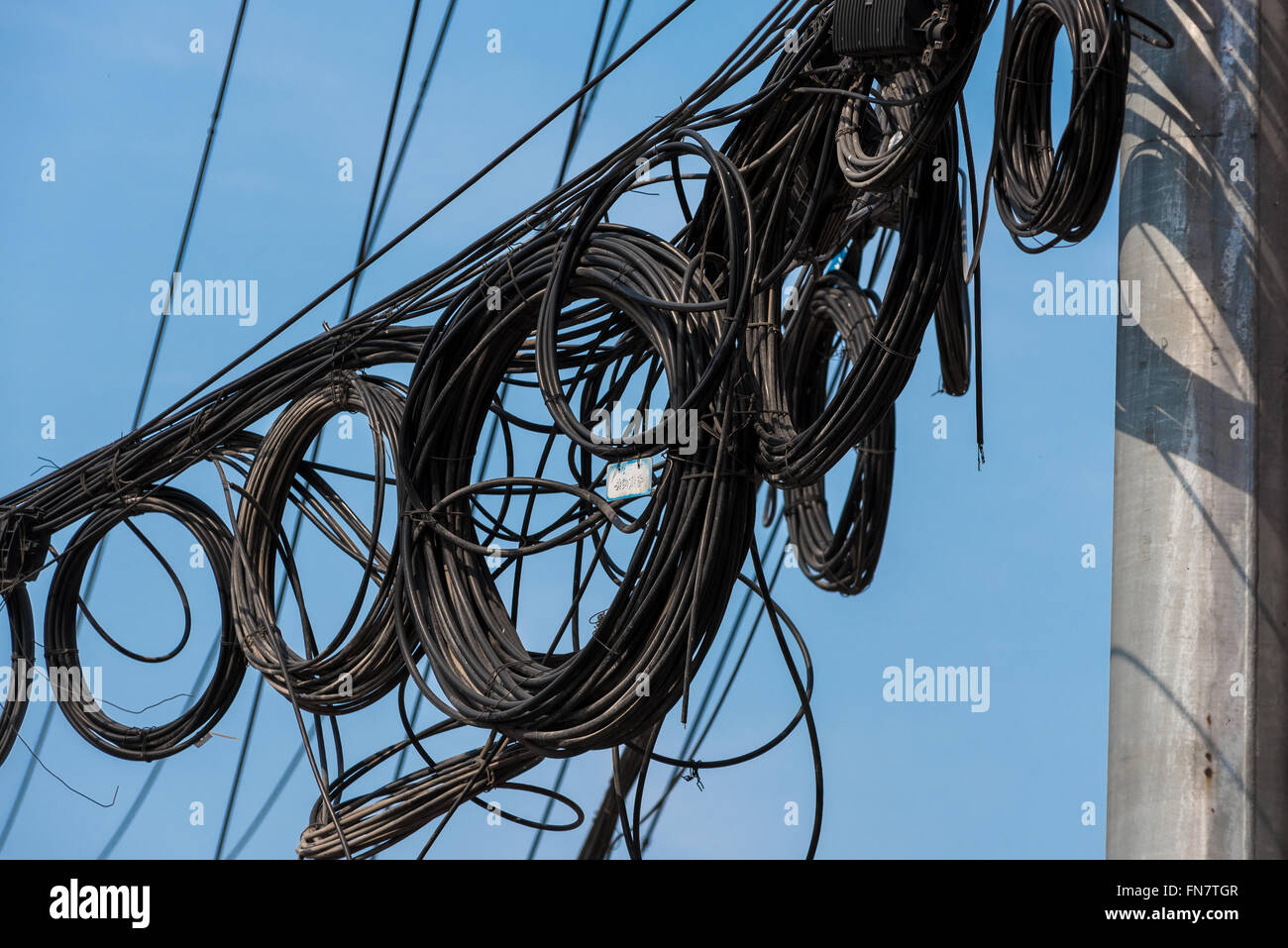Electricity supply cable Stock Photo - Alamy