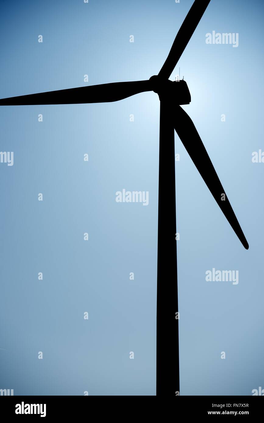 Windmill for electric power production, La Muela, Zaragoza Province ...