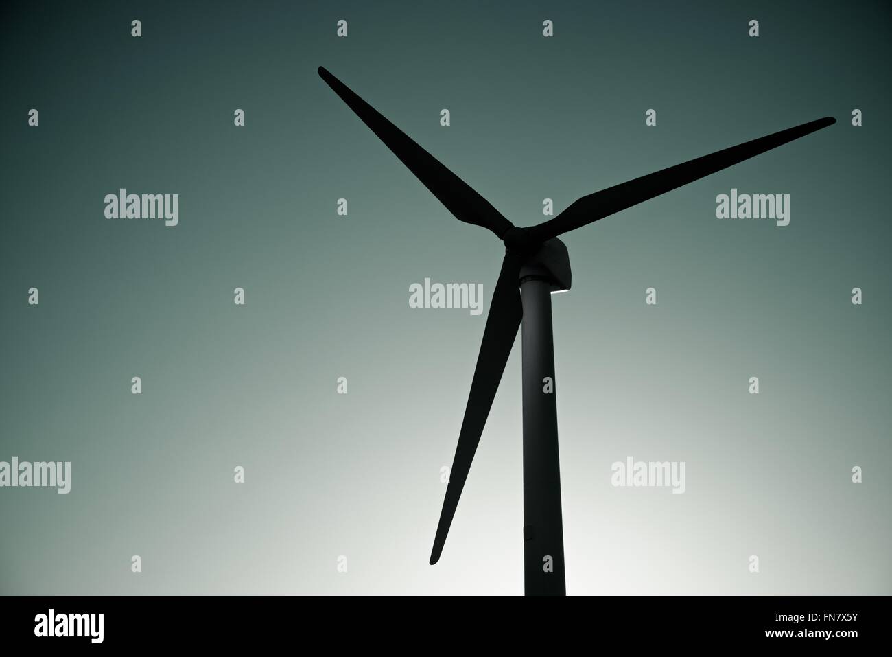 Windmill for electric power production, La Muela, Zaragoza Province ...