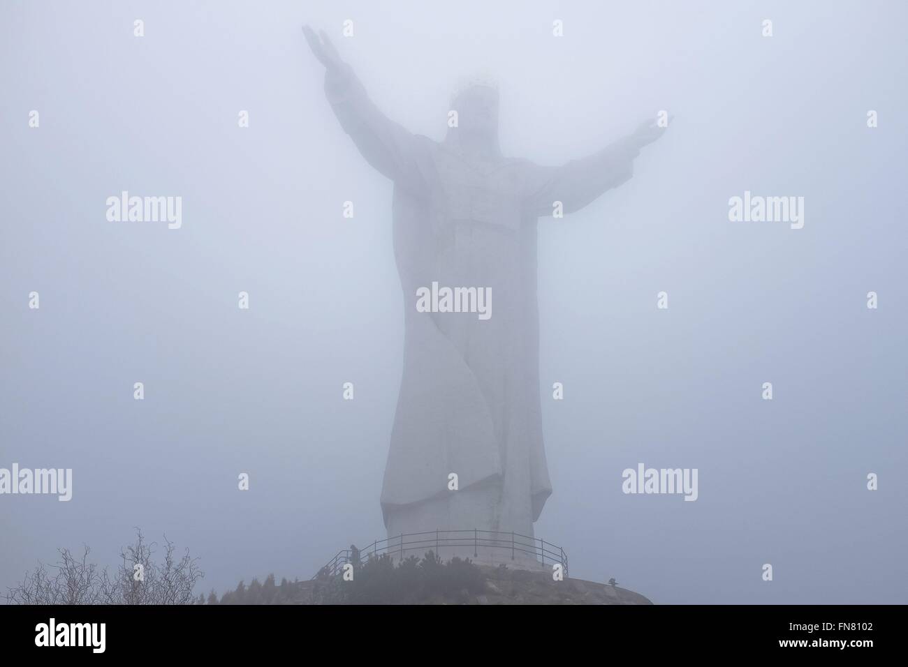 mystic Statue of Jesus Christ in Poland, photo: 2016, February 13 Stock ...