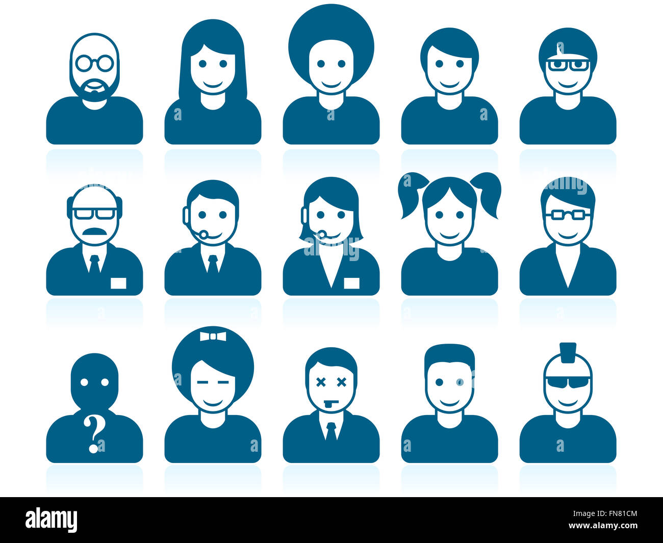 Simple people avatars Stock Photo - Alamy