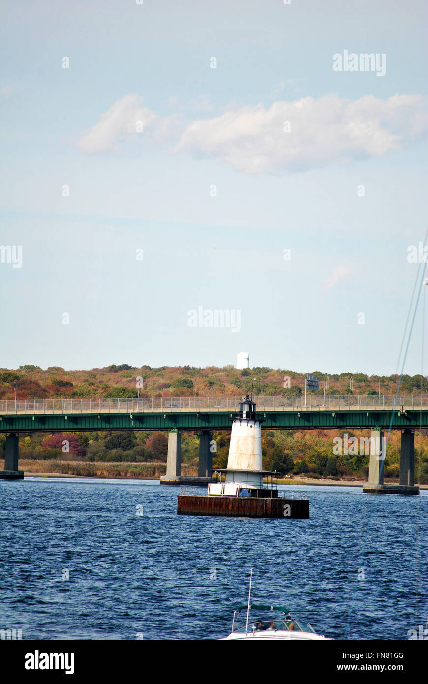 Borden Flats Lighthouse, Fall River, Massachusetts Stock Photo - Alamy